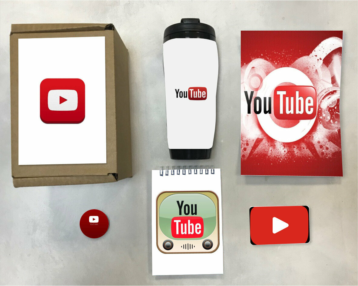 Подарочный бокс GOODbrelok принт "Ютуб, YouTube" - 0003