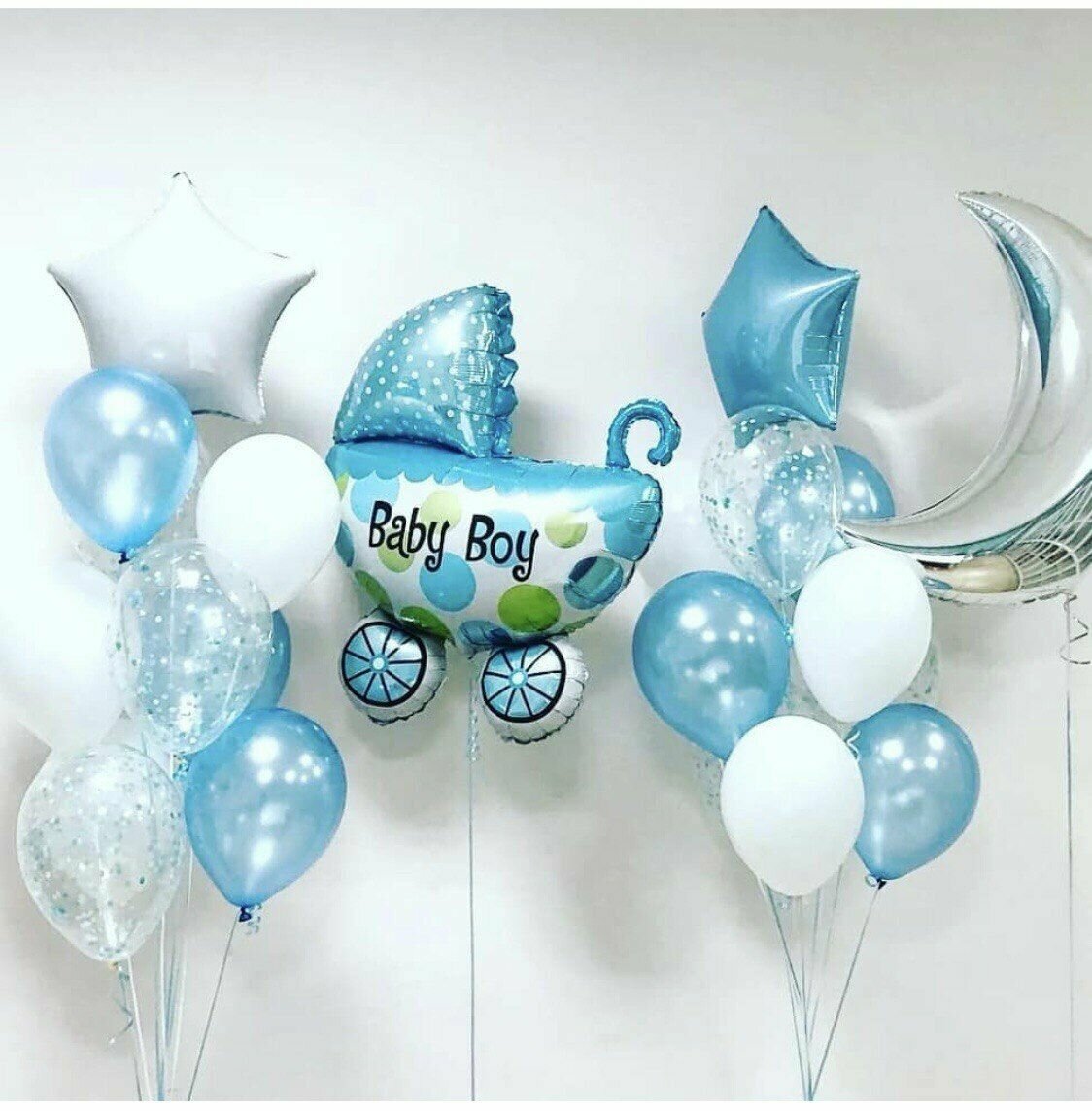 Шарики гелиевые на выписку из роддома / Фотозона на рождение ребенка