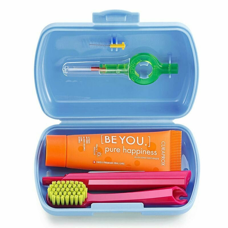 Curaprox Набор дорожный Travel Set Be You в голубом пенале