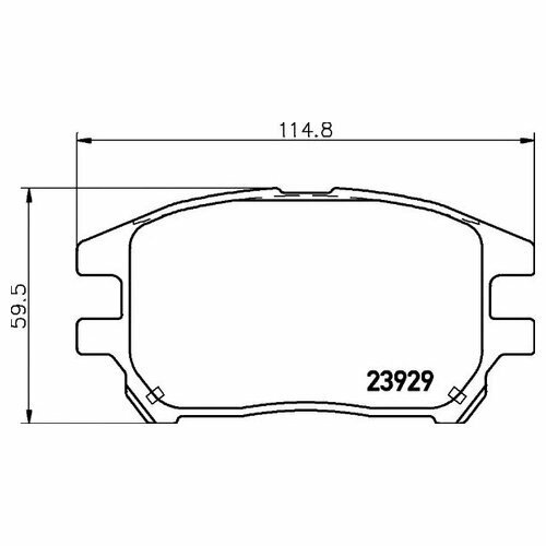 Комплект передних тормозных колодок Mintex MDB2325 для Lexus RX