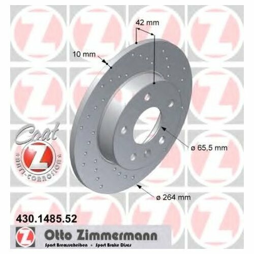 Тормозной диск задний Zimmermann 430148552