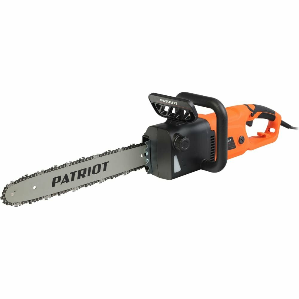 Электропила PATRIOT ES 2016 220301510, мощный электродвигатель, длинная шина, защитный футляр цепи, масляный бак
