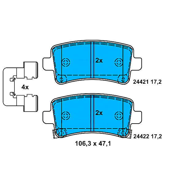 ATE 13.0460-2758.2 (13237765 / 13343450 / 13365958) колодки зад opl insignia all 08-