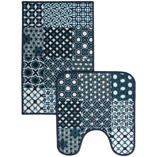 Комплект ковриков для ванной Cleopatra Нью Соса 57х60/57х90, 154827-82347-98, темно-бирюзовый