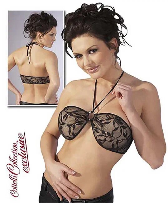 Топ с кружевным узором от Cottelli Collection, чёрный