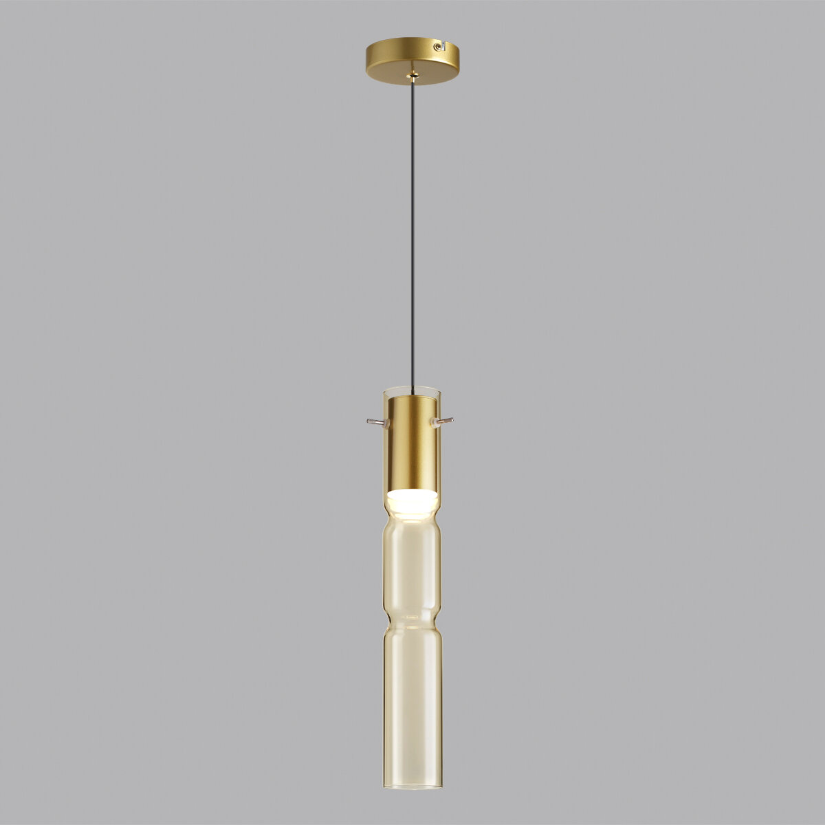 Подвесной светильник 5059/5LA PENDANT ODL24 323 золотой/янтарный/металл/стекло LED 5W 3000K SCROW