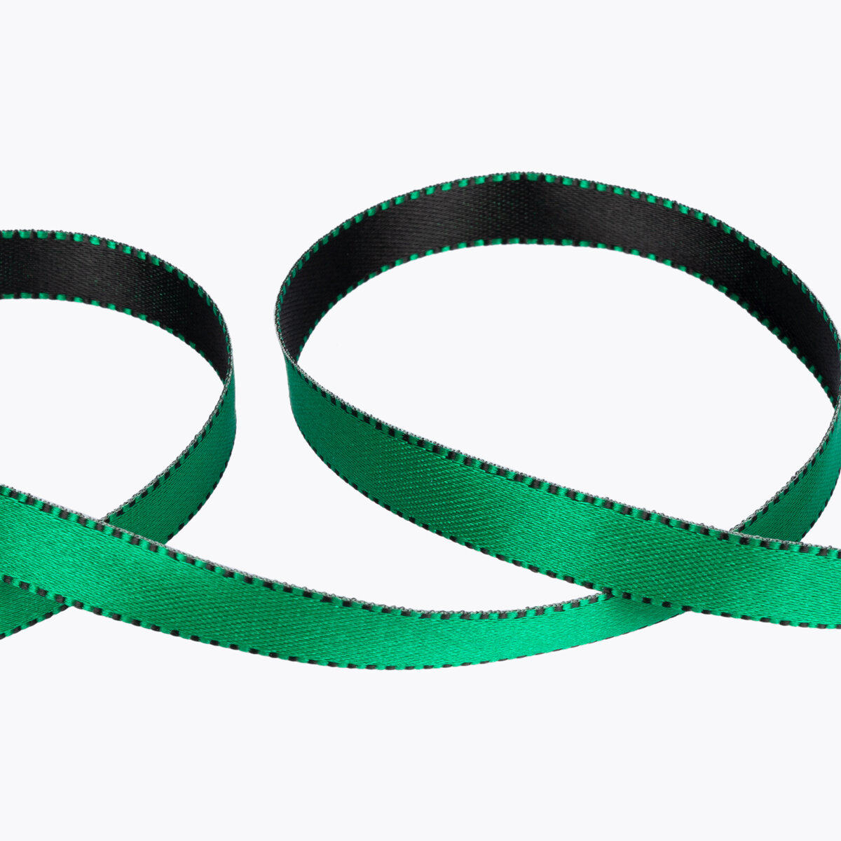 Лента атласная 10 мм "Gamma" ALD-10 двухстор. 22.8 м №031 зеленый/черный