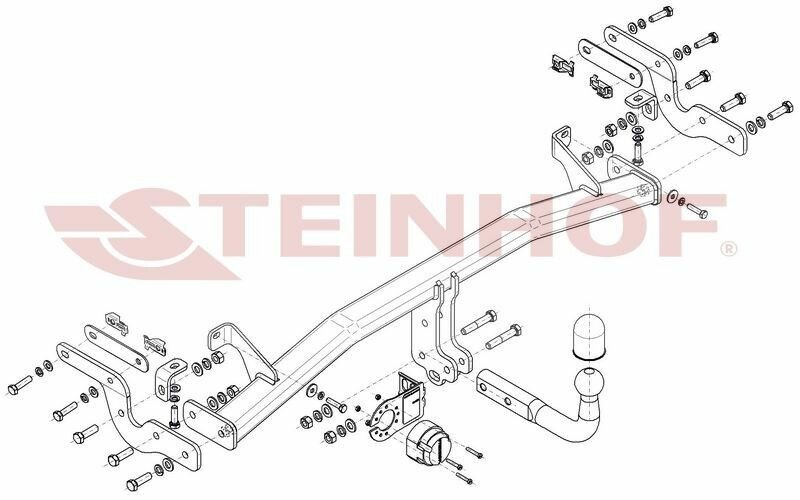 Фаркоп на Opel Crossland X 2017-2021, Opel Crossland 2021- (паспорт и сертификат в комплекте)(без электрики) Steinhof. O-154