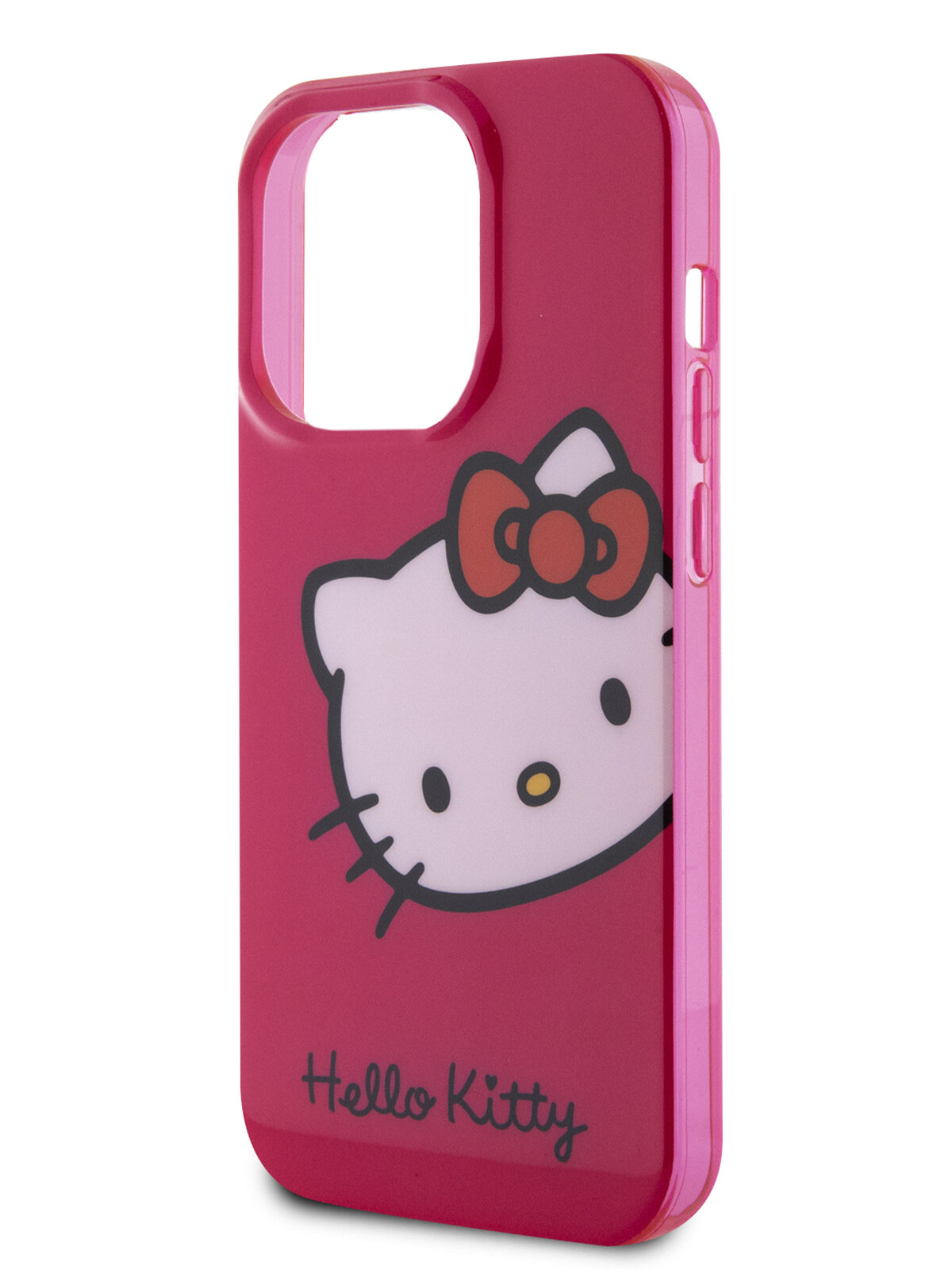 Hello Kitty для iPhone 15 Pro Max чехол PC/TPU Kitty Head Hard Pink