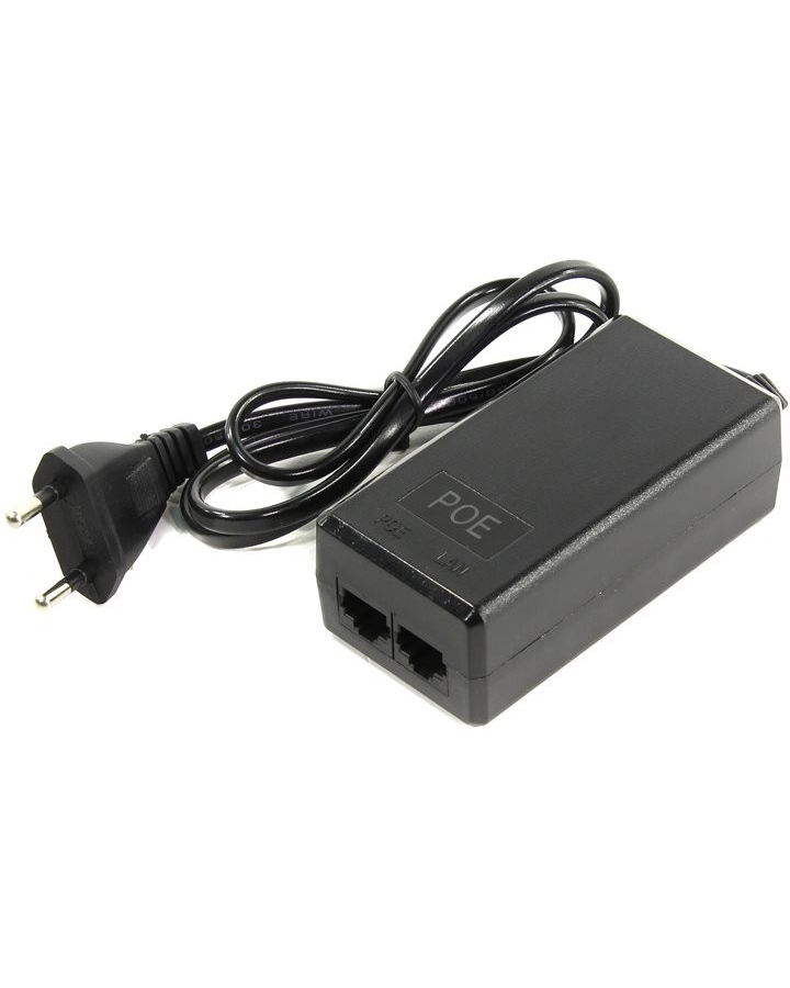 ORIENT SAP-C48POE, PoE инжектор питания 24 Вт, AC 100-240V/ DC 48V, 0.5A, вход: RJ45 LAN 10/100, выход: RJ45 PoE тип B (4/5+,7/8-), совместим с оборудованием PoE IEEE 802.3af, длина кабеля 0.9 м