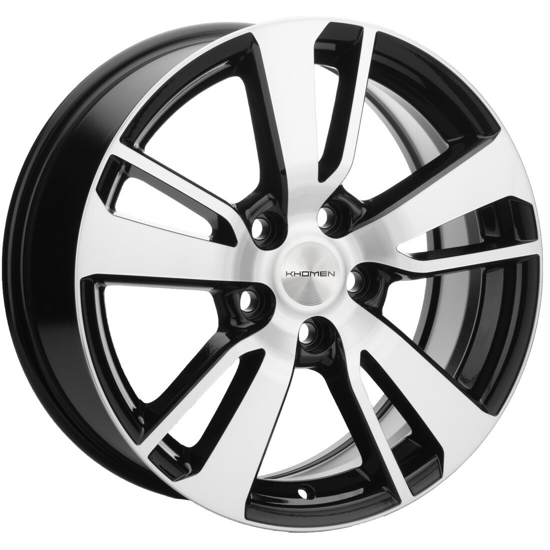 Колесный диск Khomen Wheels KHW1704 7x17 5x114,3 ET37 66,5 Black-FP литой для автомобиля