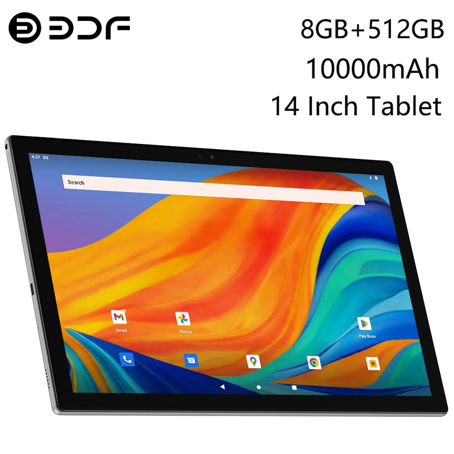 Планшет BDF, 14", 8/512ГБ, Wi-Fi+4G, Android