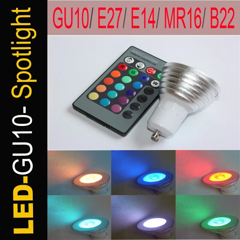 Светодиодная лампа E27 5W RGB 16 цветов Tightsen-Home