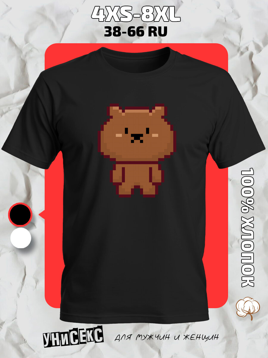 Футболка с принтом медведем
