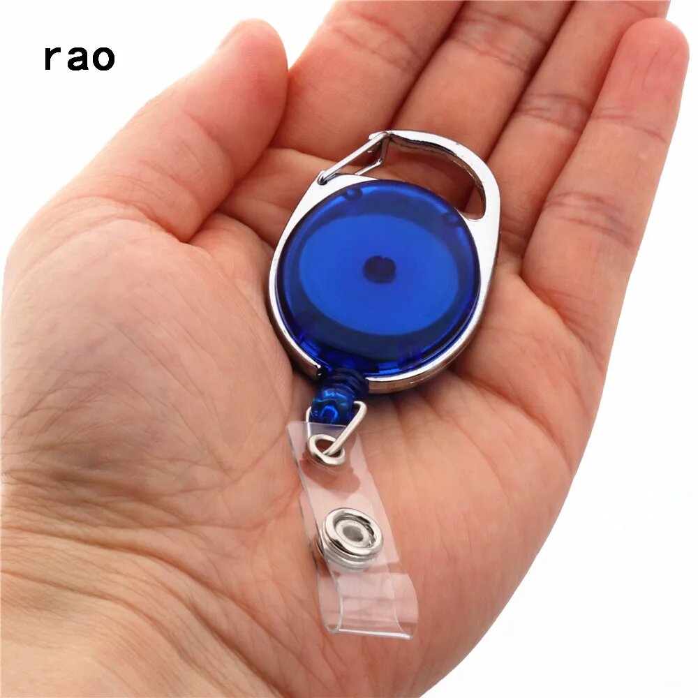 Брелок-ретрактор You Ping 009 Синий, Transparent blue