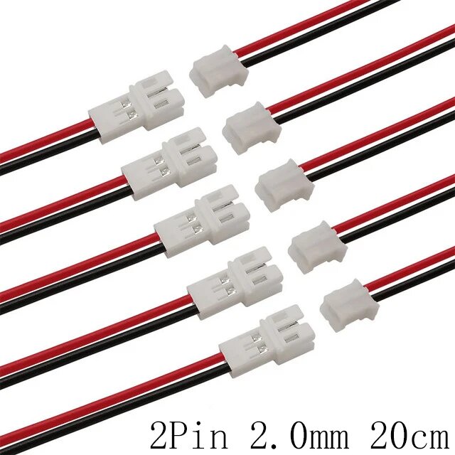 5 пар JST 2 Pin разъем для кабеля JST PH2.0