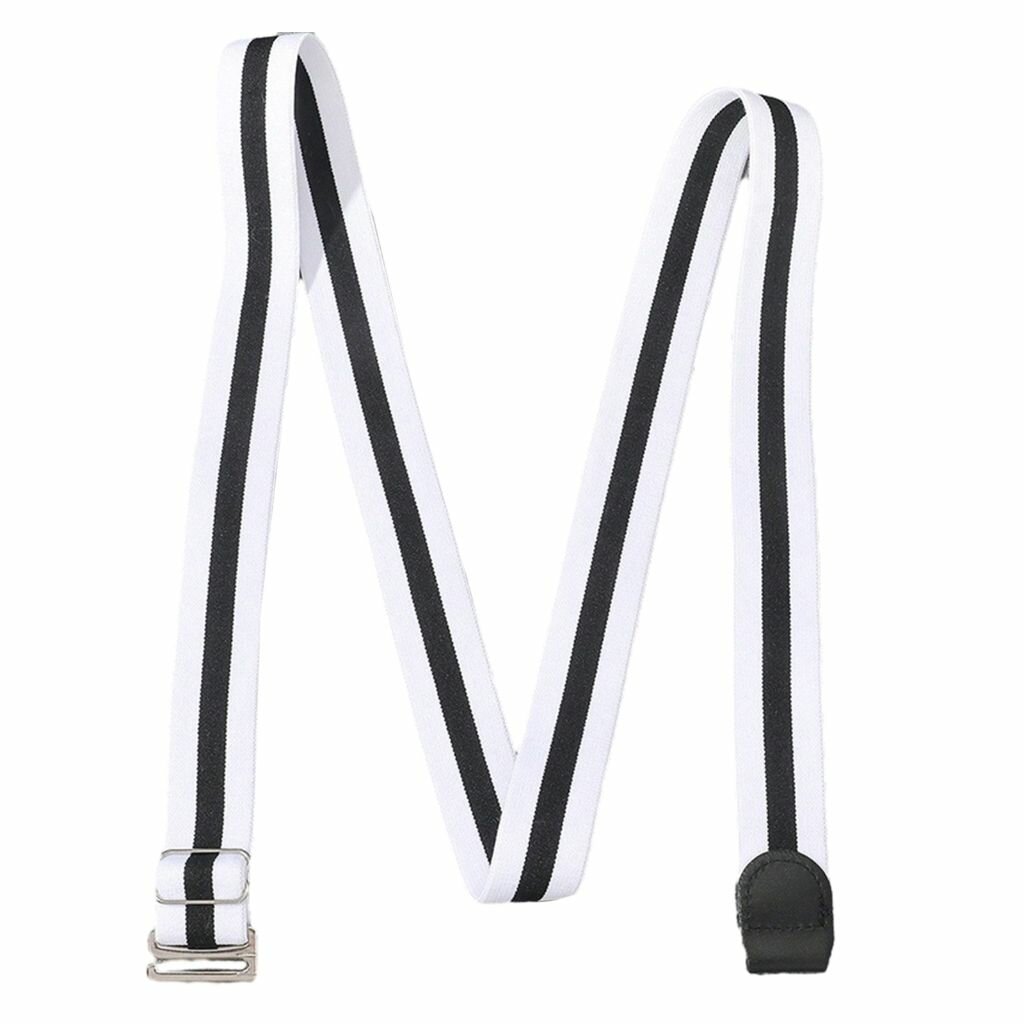 Эластичный бесшовный эластичный пояс-черно-белый