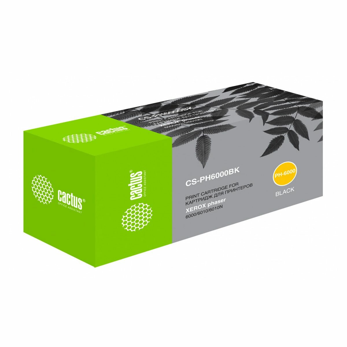 Картридж CACTUS совместимый с Xerox 106R01634 (2000 страниц) черный (CS-PH6000BK)