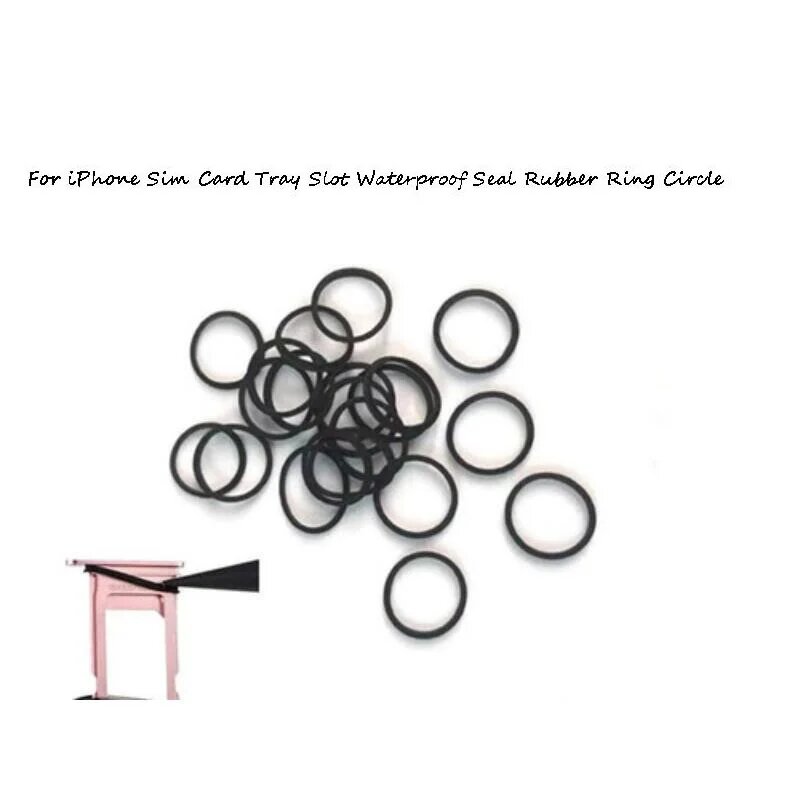 10 шт, слот для лотка для SIM-карты, водонепроницаемое уплотнение, резиновое кольцо, круг для iPhone 7, 8, 11, 12, 13, 14, 15 Plus Mini Pro X XR XS Max