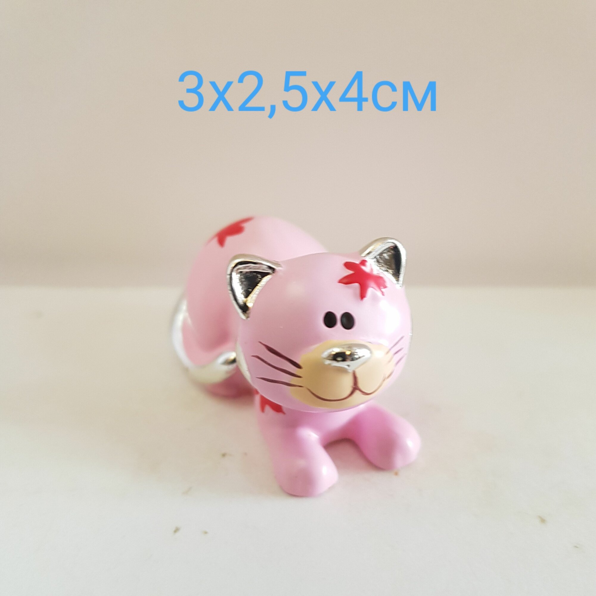 Фигурка декоративная "Кошечка" 3х2,5х4см, полистоун, 9912А