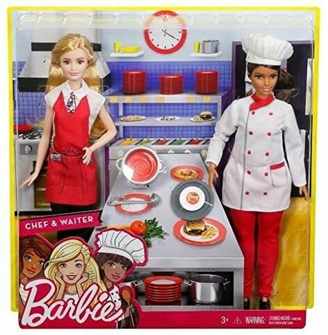 Кукла Barbie Повар и официантка с аксессуарами FCP66