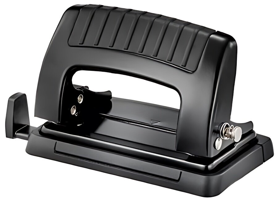 Дырокол KW-Trio на 10 листов "Classic Mini 09065BLACK", черный с линейкой (1955952)