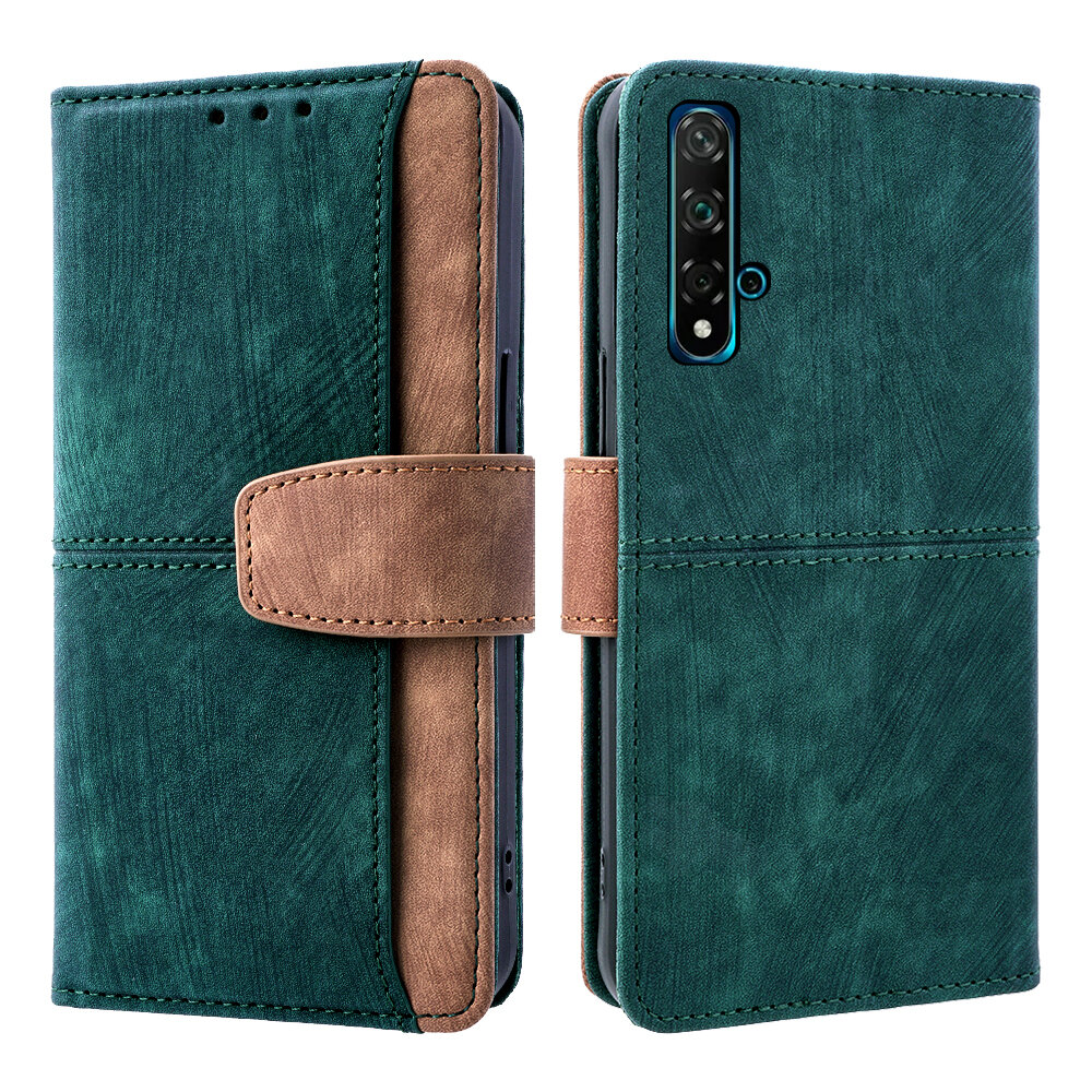 Чехол книжка для Honor 20 защитный, противоударный, с магнитом/ Чехол на Хонор 20, зеленый