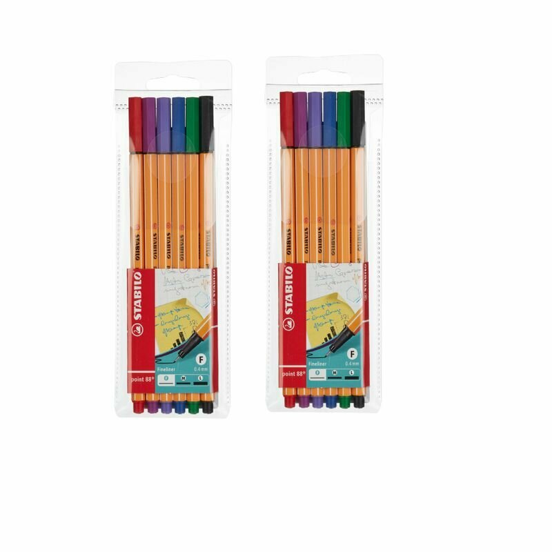 STABILO Набор линеров Point, 6 цветов, 2 уп