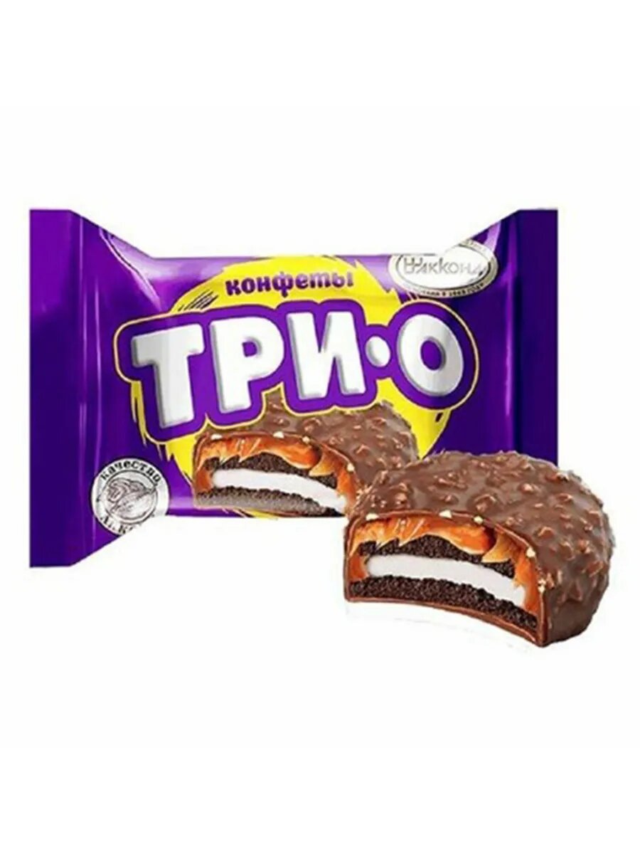 Конфеты Трио с печеньем и карамелью, 500 г