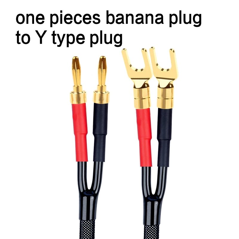 DIYLIVE HiFi кабель для колонок 5N OFC banana-Y-plug, 1,5 м