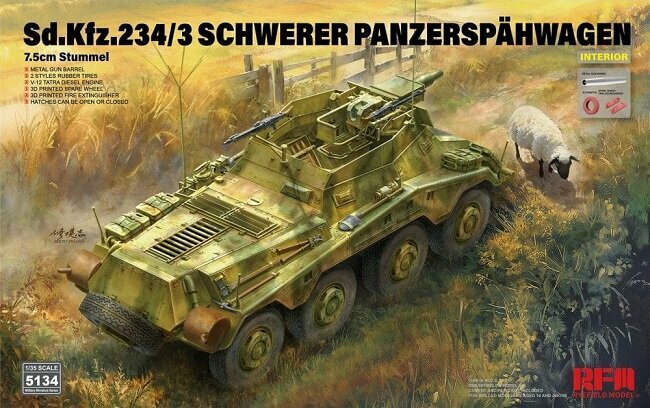 5134 RFM Бронеавтомобиль Schwerer Panzerspähwagen 7.5cm Stummel 1/35