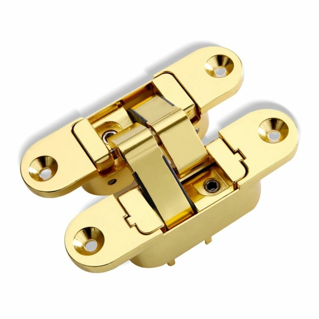 Дверная фурнитура, Невидимая дверная петля-золотая, правое открывание