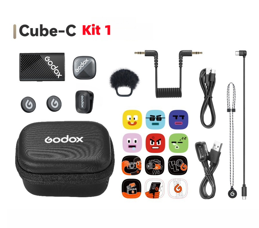 Беспроводная микрофонная система Godox Cube-C, Kit 1 (1TX + 1RX)