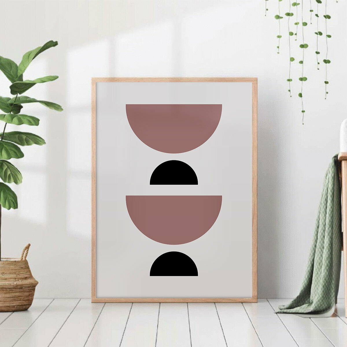 Постер "Абстракция на сером фоне формы" 40x50 без рамки на стену для интерьера