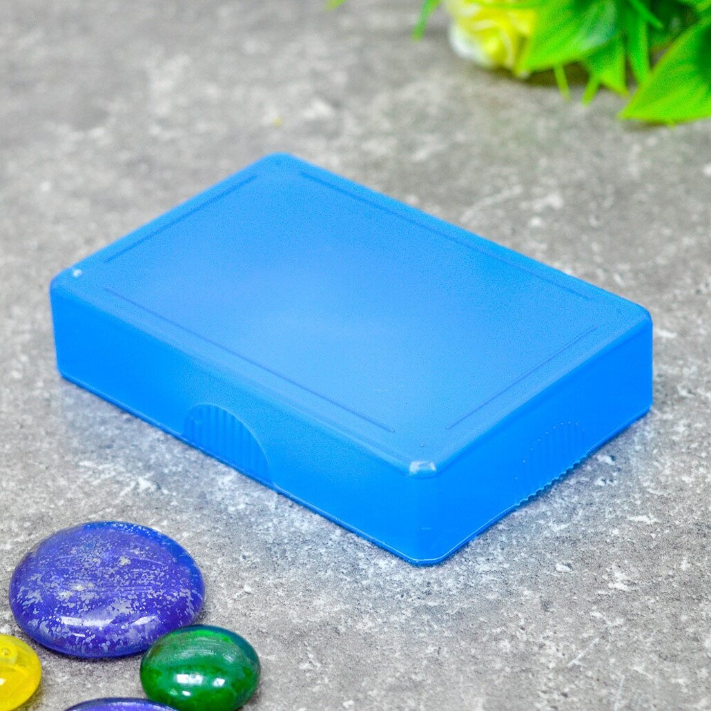 Коробочка для мелочей с крышкой, синий цвет, компактный контейнер для хранения