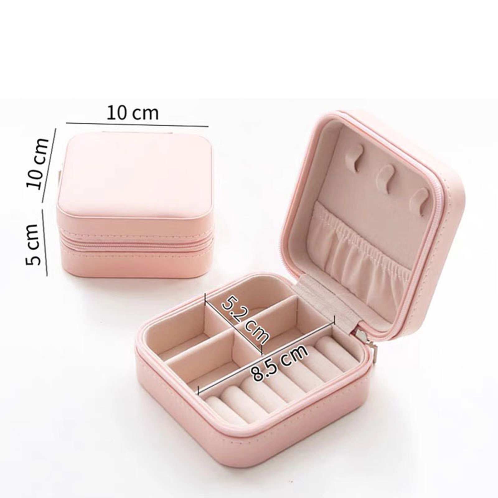 Шкатулка для хранения ювелирных изделий, чехол из искусственной кожи, органайзер для ожерелий, сережек, колец, браслетов, сережек-гвоздиков