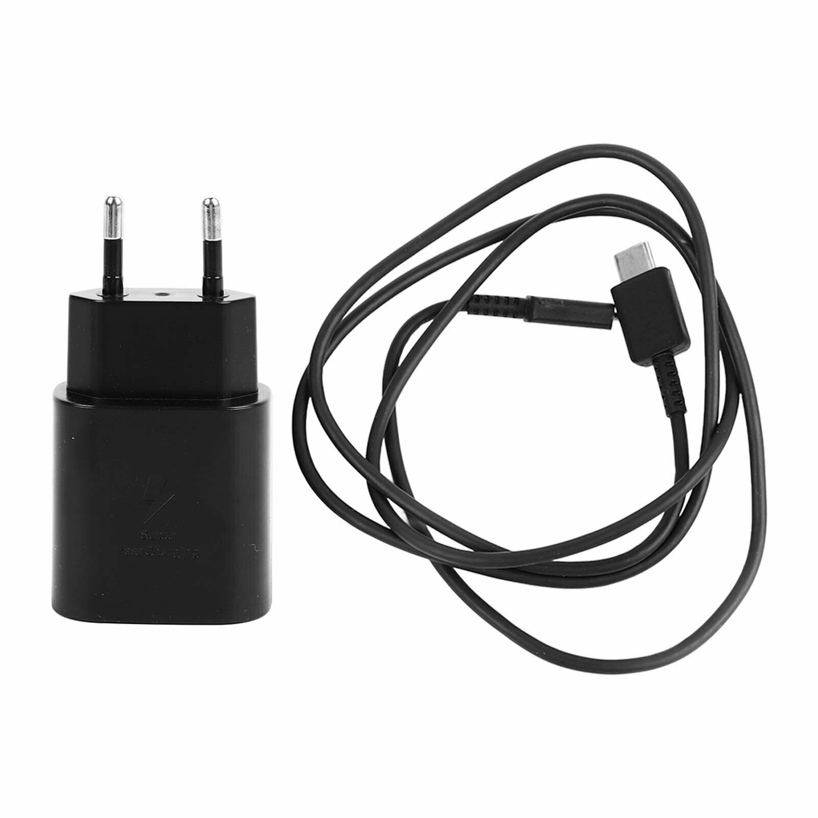 Зарядное устройство PD 25 Вт, европейский USB Type-C, сверхбыстрый европейский дорожный адаптер с зарядным кабелем для S20+ N10 100–240 В