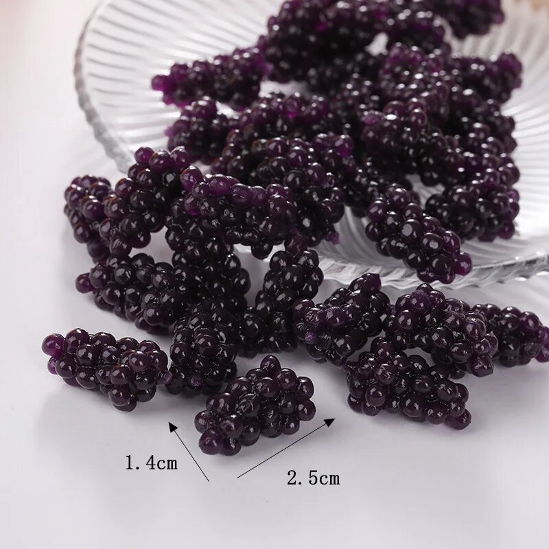 10pcs Mini Fake Grape Green Grape Corn Model Miniature Simulation Kitchen Scene Scale Decoration Home Decor Fruit Toys Gift