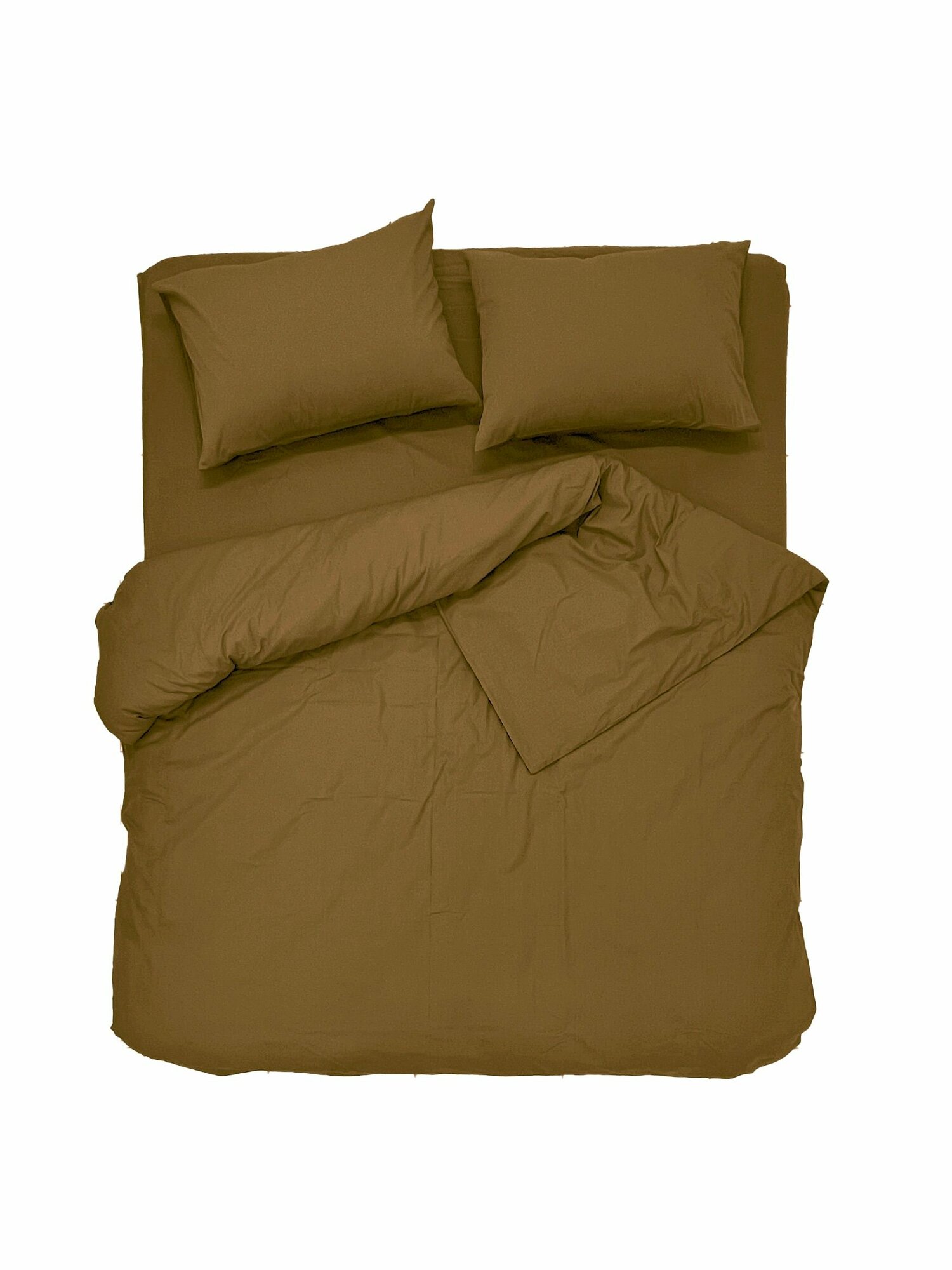 Пододеяльник 110х140 детский, вареный хлопок 100%, с прорезью (коричневый)