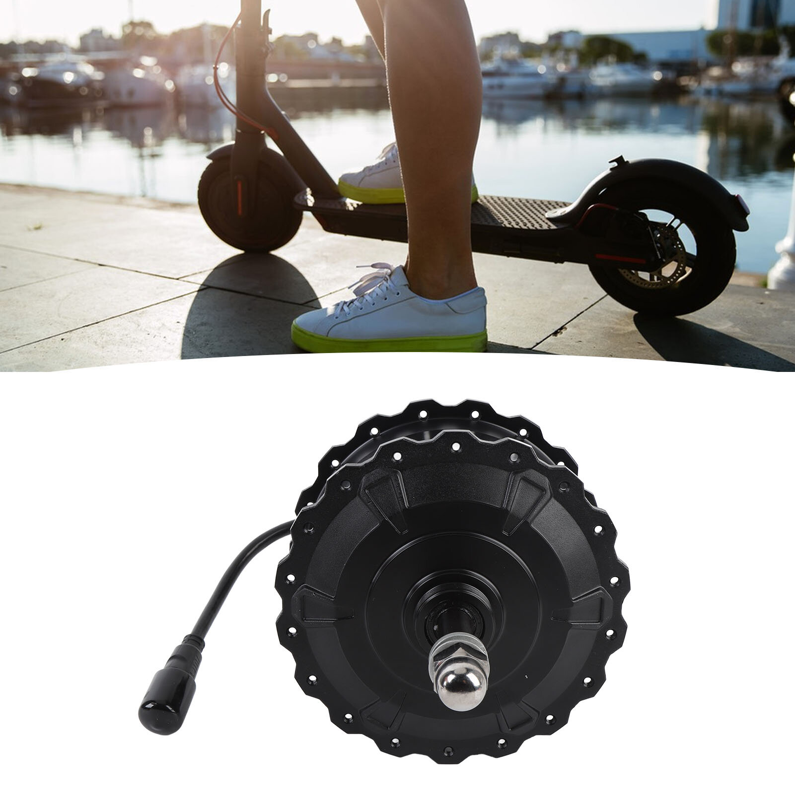 Электрический мотор-концентратор для велосипеда 48 В 1000 Вт, алюминиевый сплав, задний приводной мотор-концентратор для велосипеда с 11-жильным кабелем-адаптером для модификации