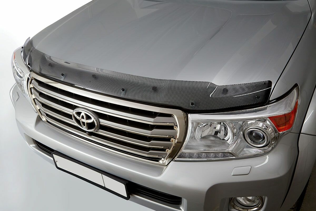 Дефлектор капота Volkswagen Touran 2016-н. в Шелкография черная