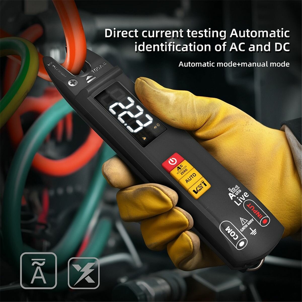 BSIDE U0 Цифровые Клещи, Вилка Постоянного Тока Переменного Тока, 100 А, Интеллектуальные