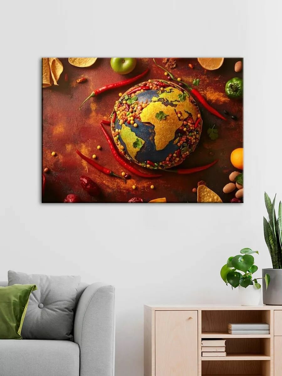 Картина на кухню "Специи и пряности", 70x50 см