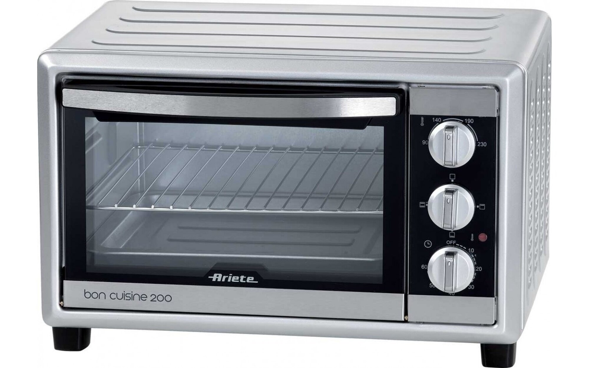 Электрическая духовка Ariete 981 Bon Cuisine 200, 1380 Вт, 20 л серебристый/черный