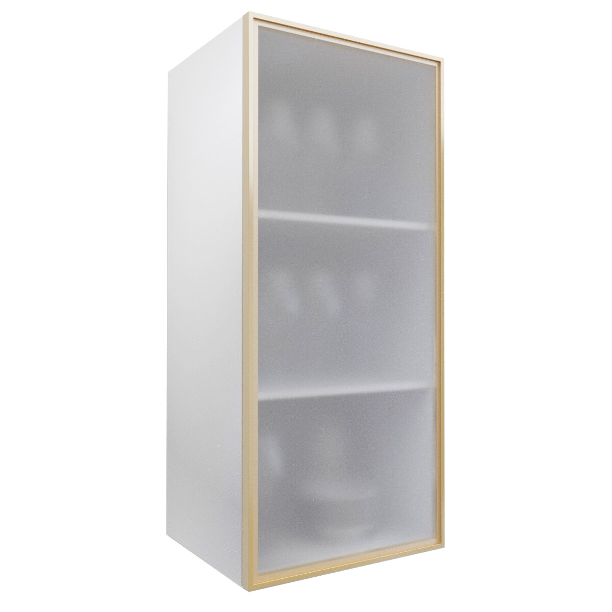 Фасад из алюминиевого профиля со стеклом Aluminum Glass 44,7х76,5 см, золото браш/сатинат