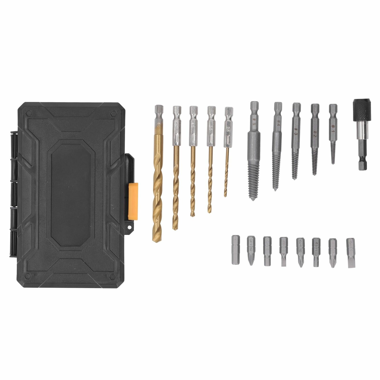 Набор экстракторов для винтов Съемник поврежденных сломанных болтов Спиральные сверла с шестигранным хвостовиком и набором отверток