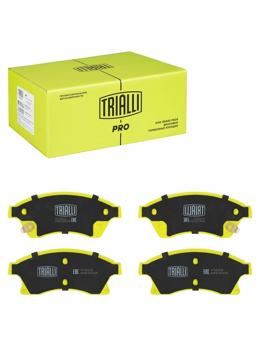Колодки тормозные дисковые передние TRIALLI PF0515CR для Chevrolet Cruze, Opel Astra J