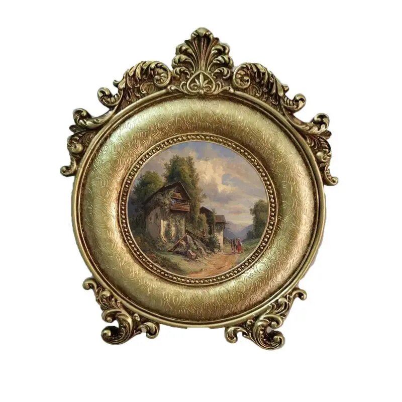 Ретро резная картина маслом H