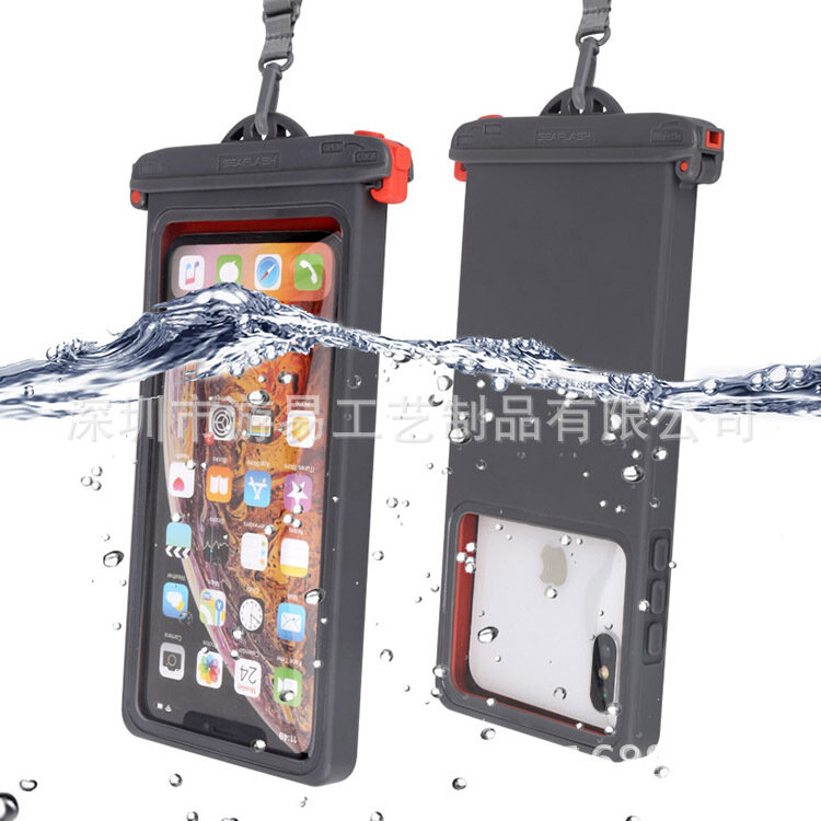 Кросс-бордерный горячее продажи новый подводный камера мобильный телефон водонепроницаемый чехол многофункциональный антипадение TPU водонепроницаемый мобильный телефон чехол серый универсальный размер, 1 шт.