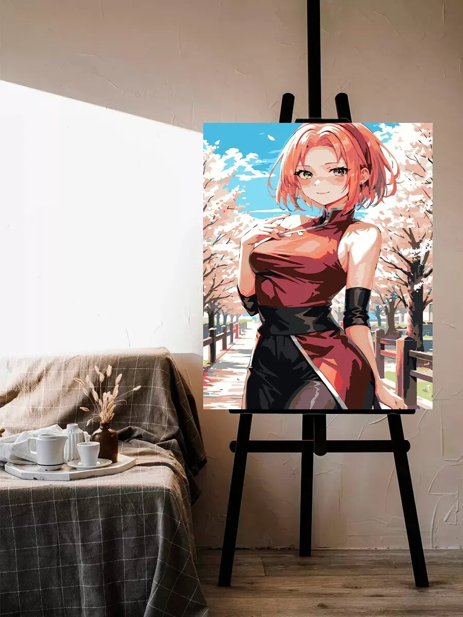 Картина по номерам Сакура Харуно Аниме Sakura Naruto